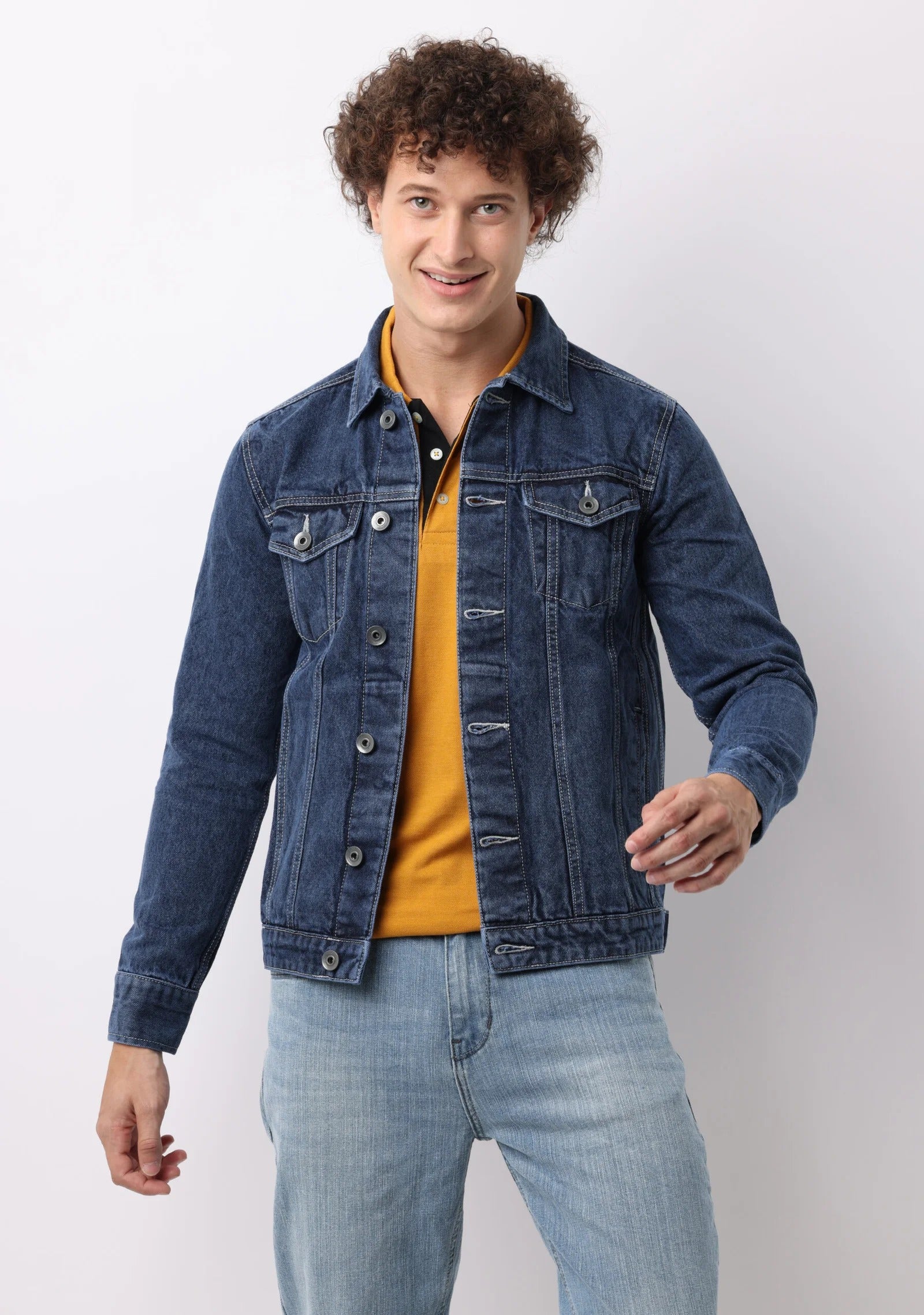 Dark Indigo Denim Double Pocket Jacket – Zapyo